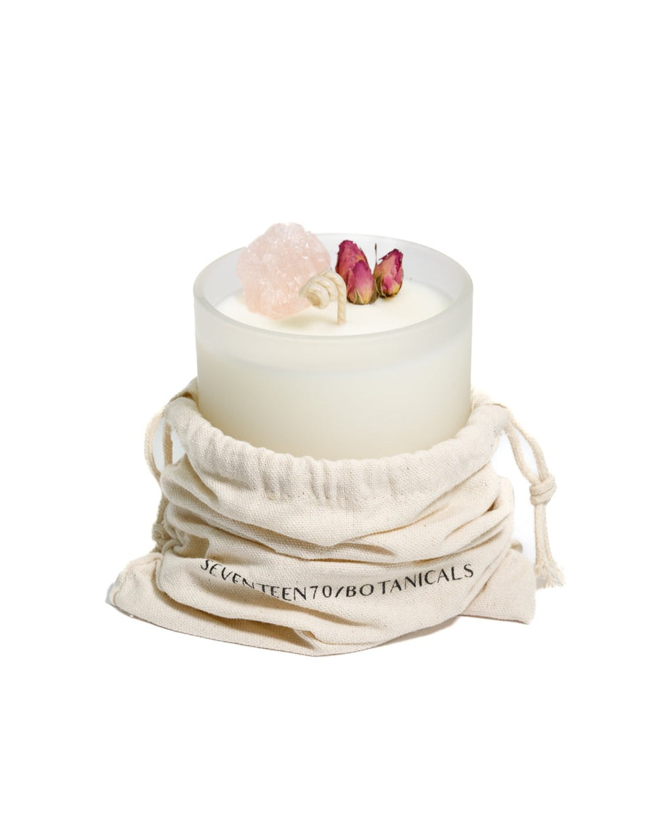 Crystal Infused Candles Embellished with Botanicals Hand-poured ...